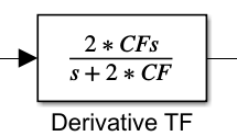 Figure 9: Derivative TF in Simulink
